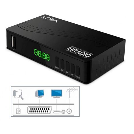 DECODER DIGITARE TERRESTRE DVB-T2 TELECOMANDO FULL HD IRRADIO