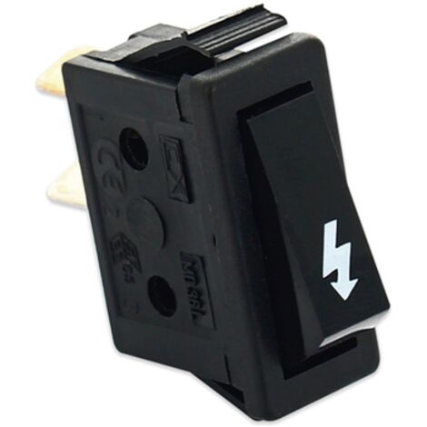 PULSANTE 2 CONTATTI SIMBOLO SAETTA PIEZO 16Amp UNIPOLARE UNIVERSALE ...