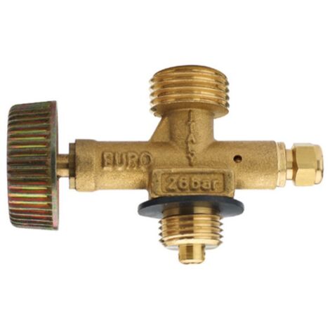 RUBINETTO BOMBOLA ATTACCO FRANCESE VERTICALE SFIATO W20X1/14 SX 26 BAR