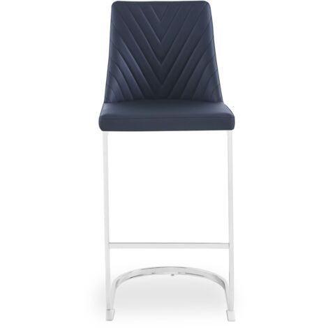 Lot de 2 chaises de bar design Mistigri simili noir assise rembourree ...