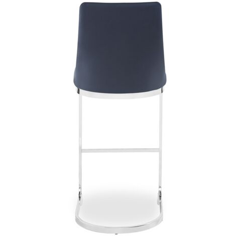 Lot de 2 chaises de bar design Mistigri simili noir assise rembourree ...