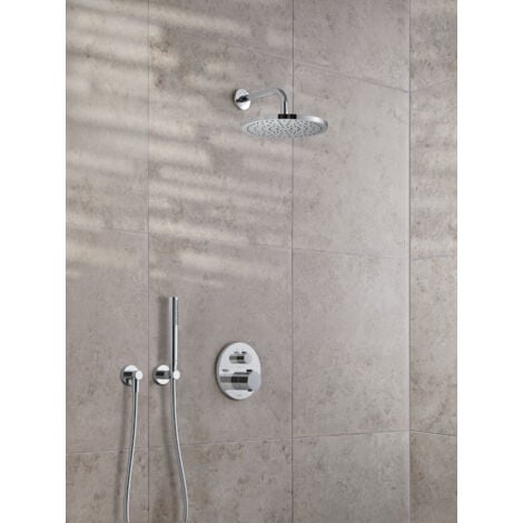 Douche de tête universelle Duravit, avec jet Rain, ronde (Ø 250 mm ...