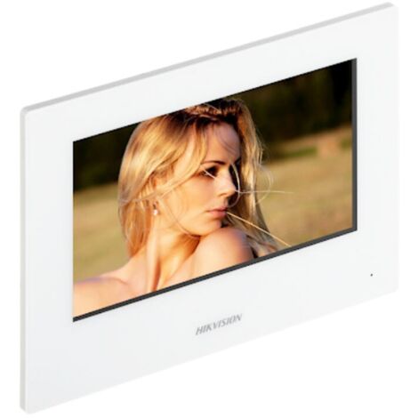 Monitor Bianco Hikvision Display interno 7" Touch Screen Intercom POE