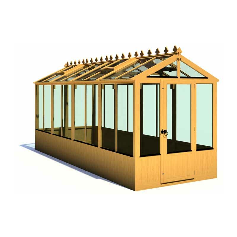 Holkham 6 x 16 Greenhouse - Timber - L476 x W179 x H237.3 cm