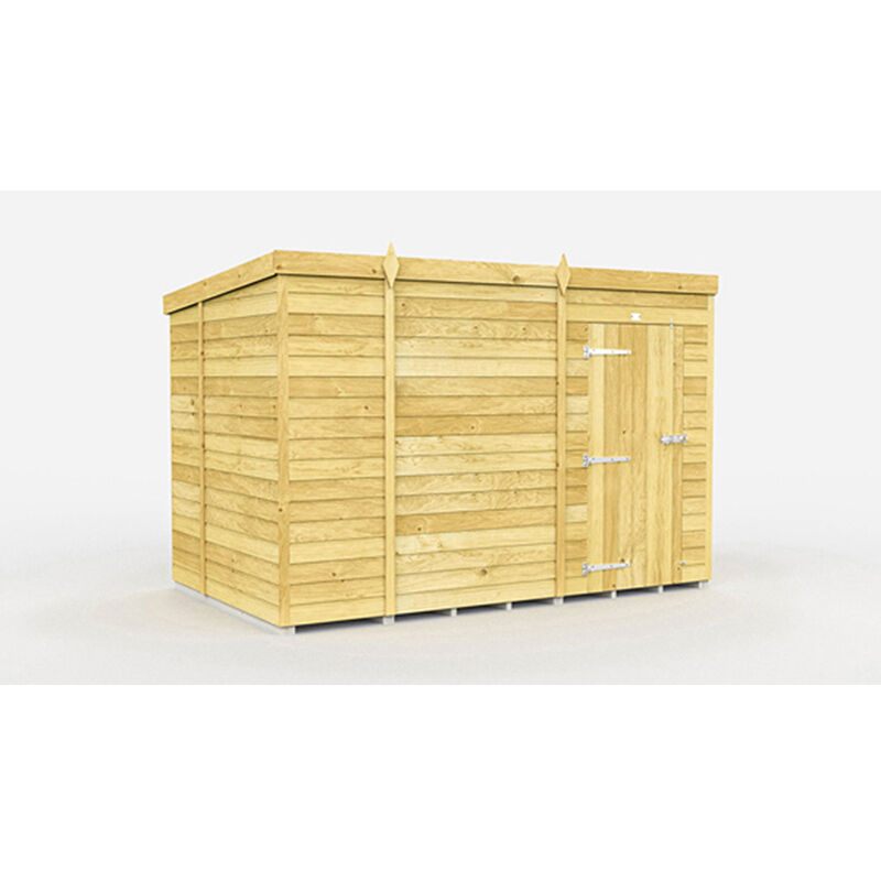 9 x 6 Feet Pent Shed - Single Door Without Windows - Wood - L178 x W276 ...