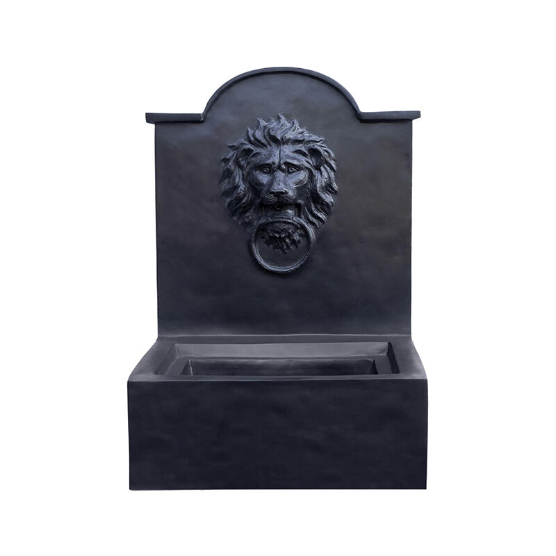 Outdoor Luxury Lion Water Feature - Polyresin - L49 x W55 x H78 cm ...