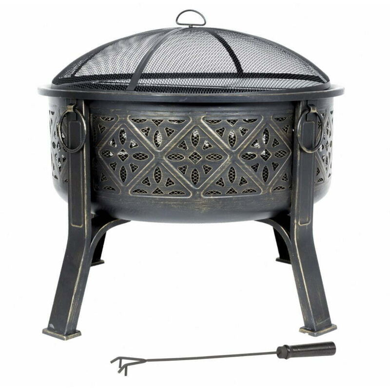 Moresque Firepit - Steel - L76 x W76 x H73 cm - Bronze