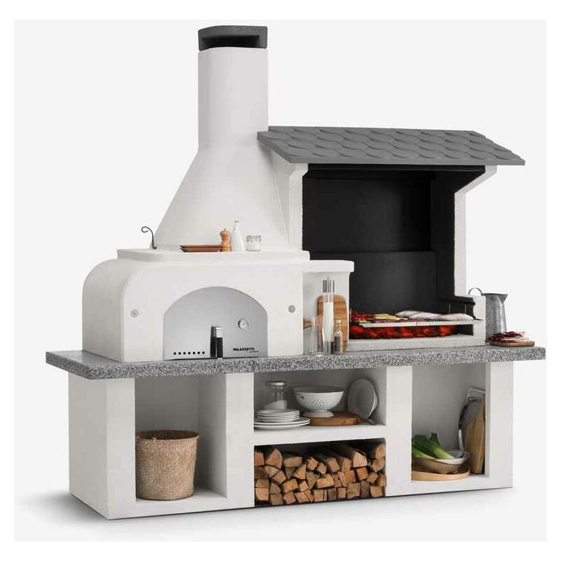 Antille Complete Outdoor Bbq with Wood Fired Oven - 90L x 255W x 250H ...