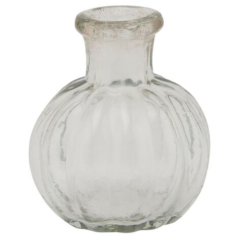 Volta Bud Vase Small - Glass - L5 x W5 x H6 cm - Clear