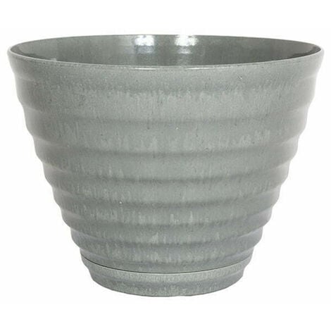 40cm Vale Planter with In-Built Saucer - Plastic - L40 x W40 x H30 cm ...