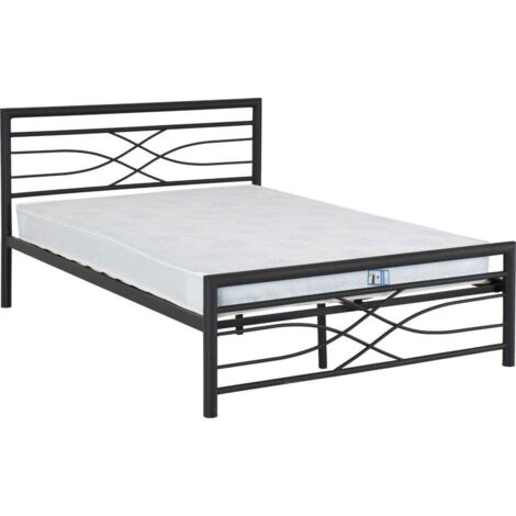 Kelly 5 Feet Bed Frame - L209.5 x W160 x H97 cm - Black