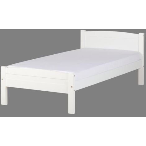 Amber 3 Feet Bed Frame - L198 x W96 x H74 cm - White