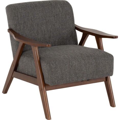 Kendra Accent Chair - L83 x W74 x H81 cm - Grey Fabric