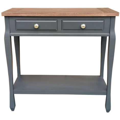 2 Drawers Console Table - Wooden - L30 x W80 x H80 cm