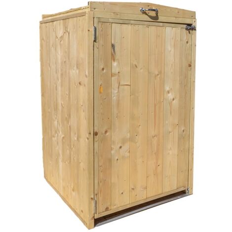 Pressure Treated Premium Single Bin Store - Timber - L80 x W72 x H117 ...