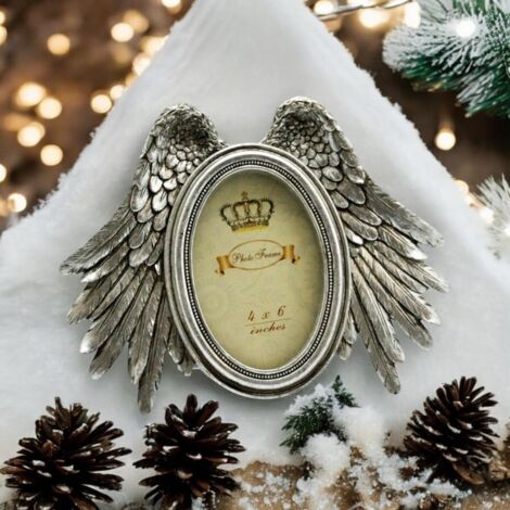4 x 6 Inch Angel Wing Photo Frame - L5 x W18 x H18 cm