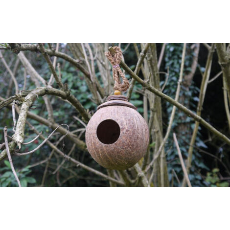 Nestling Nook Bird Nest - Coconut Shell - L25 x W25 x H12 cm