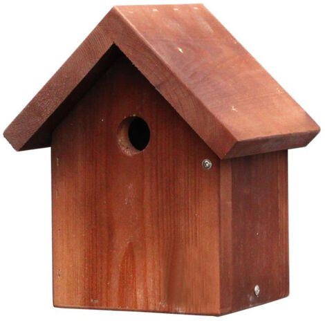 Apex Bird Box with 25mm Hole - European Redwood - L16.5 x W20 x H23.5 cm