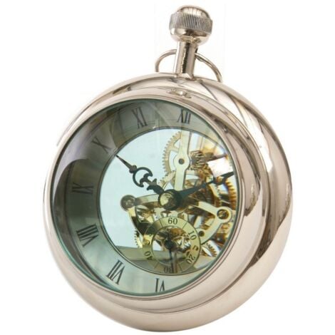 Large Paperweight Clock - Aluminum/Glass - L13 x W15 x H15 cm - Silver ...