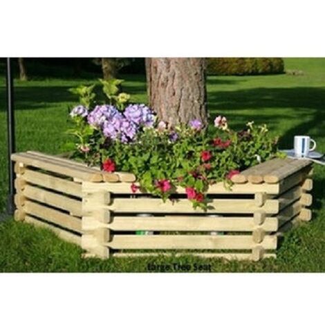 Large Tree Seat / Planter - Timber - W167 x H41 cm