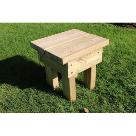 Pressure Treated Footstool - Outdoor Garden Furniture Foot Rest ...