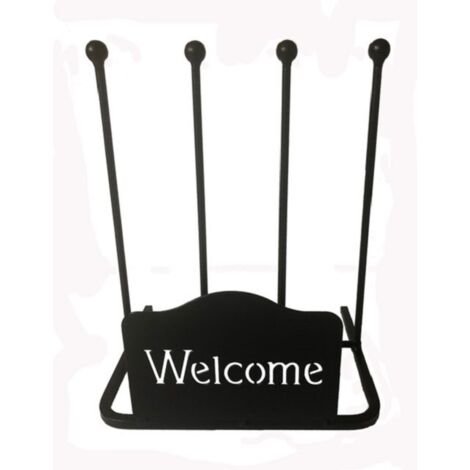 2 Pair Boot Rack - Welcome - Steel - L29 x W39 x H48 cm - Black