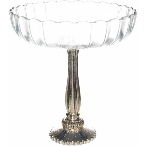 Large Fluted Display Bowl - Glass - L28 x W28 x H30 cm