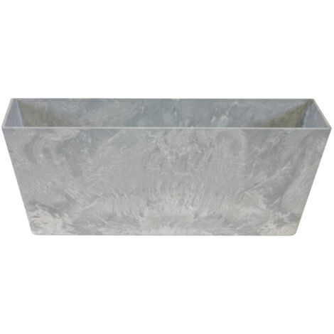 Balcony Trough Ella Planter - Artstone - L17 x W55 x H17 cm - Grey