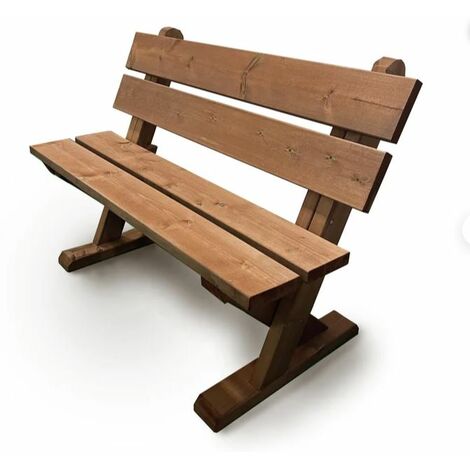 Ashcombe Valley Bench - Wood - Dip Treated - L65 x W120 x H90 cm - Minimal Assembly Required