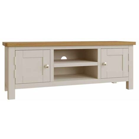 Large TV Unit - Pine/MDF - L120 x W38 x H45 cm - Truffle