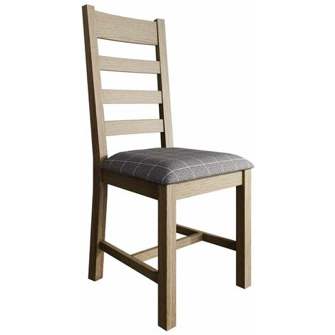 Upholstered Slatted Dining Chair - Pine/MDF/Wool - L44.5 x W52 x H105 ...