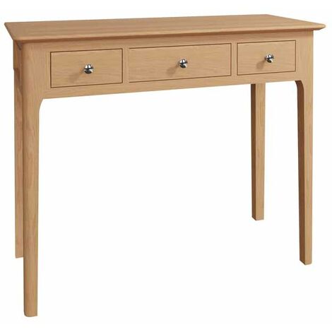 Dressing Table - Plywood/Pine/MDF - L100 x W42 x H80 cm - Light Oak