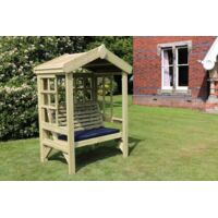 Cottage Arbour- Trellis Back & Sides - Sits 2, Wooden Garden Bench Seat ...