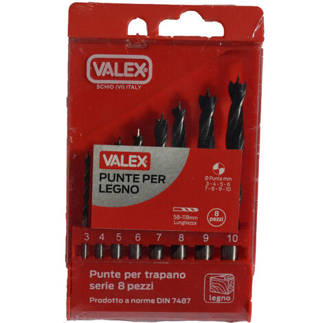 PUNTE PER LEGNO VALEX 8 PZ