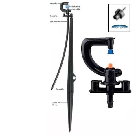 Microaspersor de riego completo 360º con estaca. Pack 100 unidades ...