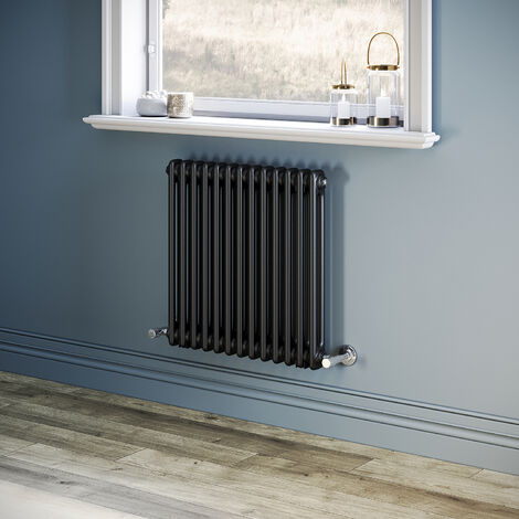ELEGANT Traditional Radiator Black Central Heating Horizontal Radiator ...