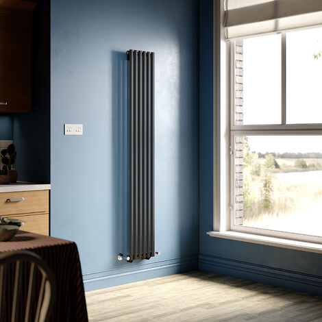 ELEGANT Matte Black Oval Radiator Modern Vertical Radiator Low Carbon ...