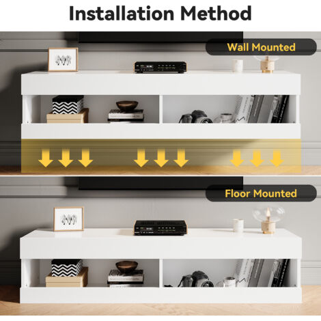 ELEGANT Hanging TV Stands Wall Mounted TV Cabinet Entertainment Media ...
