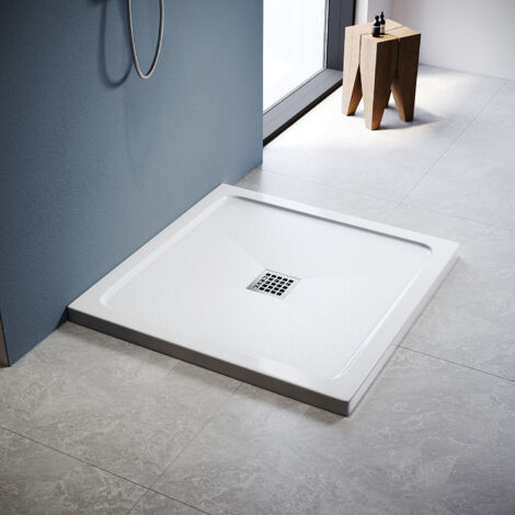 ELEGANT Modern Rectangular Shower Tray SMC Slate Texture Non-slip ...