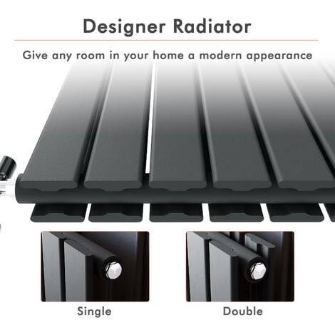 ELEGANT Double Panel Steel Radiator 1600x456 mm Modern Flat Panel ...