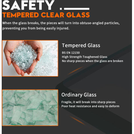 ELEGANT Walk in Shower Enclosure Wetroom Shower Glass Panel with 300mm ...