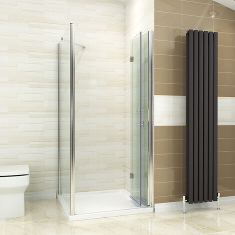 ELEGANT Bifold Shower Enclosure Glass Shower Door Reversible Folding ...