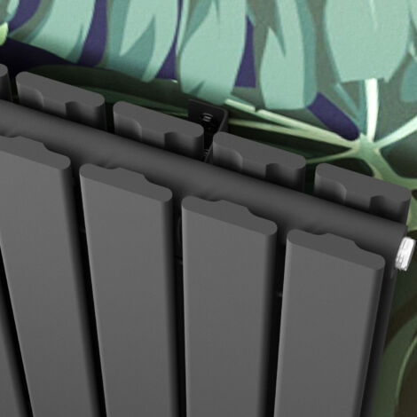 ELEGANT 1800 x 452 mm Designer Anthracite Vertical Column Rads Low ...