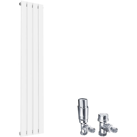 ELEGANT White Vertical Single Flat Panel Radiator 1600 x 304mm Designer ...
