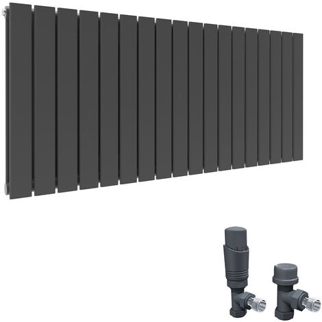 ELEGANT Designer Horizontal Radiator 600x1368 mm Double Flat Panel ...