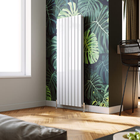 ELEGANT White Vertical Radiator 1600x608mm Double Flat Panel Radiator ...