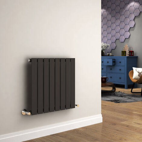 ELEGANT 600 x 608mm Anthracite Designer Radiator Horizontal Flat Panel ...