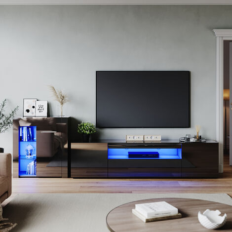 ELEGANT Living Room Home Furniture Set 2000mm LED TV Unit Stand Display ...