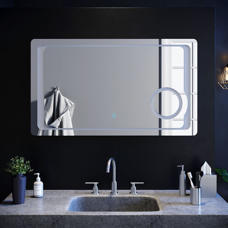 ELEGANT 1000 x 600mm Modern Multifunction Smart Bathroom Mirror LED ...