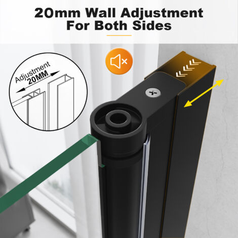 ELEGANT Shower Door Bifold Shower Enclosure Glass Reversible Folding ...